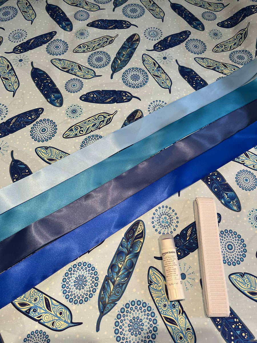 Sandra Murray Ribbon Skirt Kit- Jackie Traverse Blue Feather Design ...